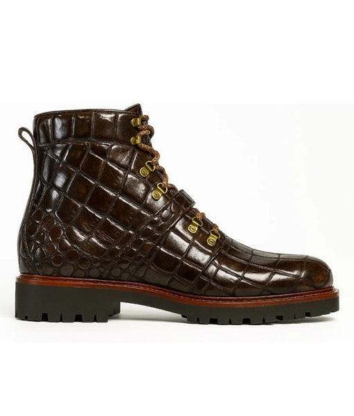 The Explorer Boot (Croco Brown) | Alexander Noel